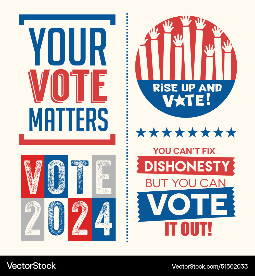 2024 usa election voter incentive graphics Vector Image