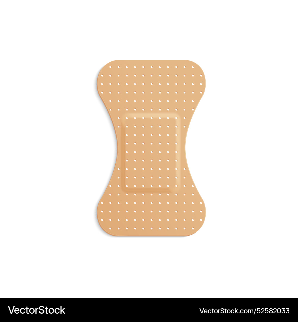 Beige adhesive plaster butterfly bandage Vector Image