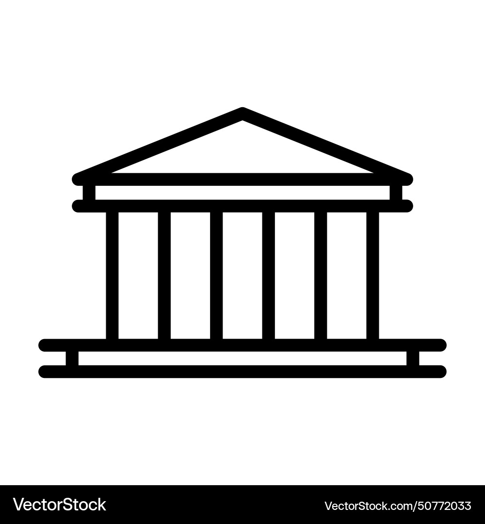 Black bank icon on white background Royalty Free Vector