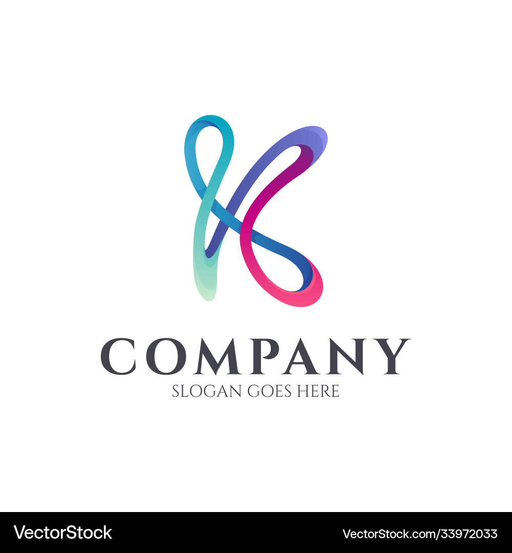 Infinity letter k logo Royalty Free Vector Image