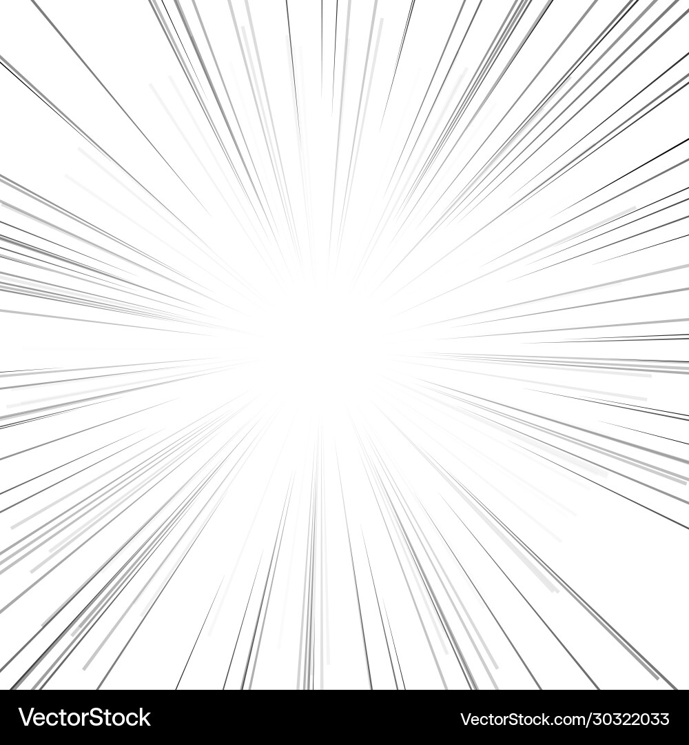 Motion radial zoom speed line on white background Vector Image