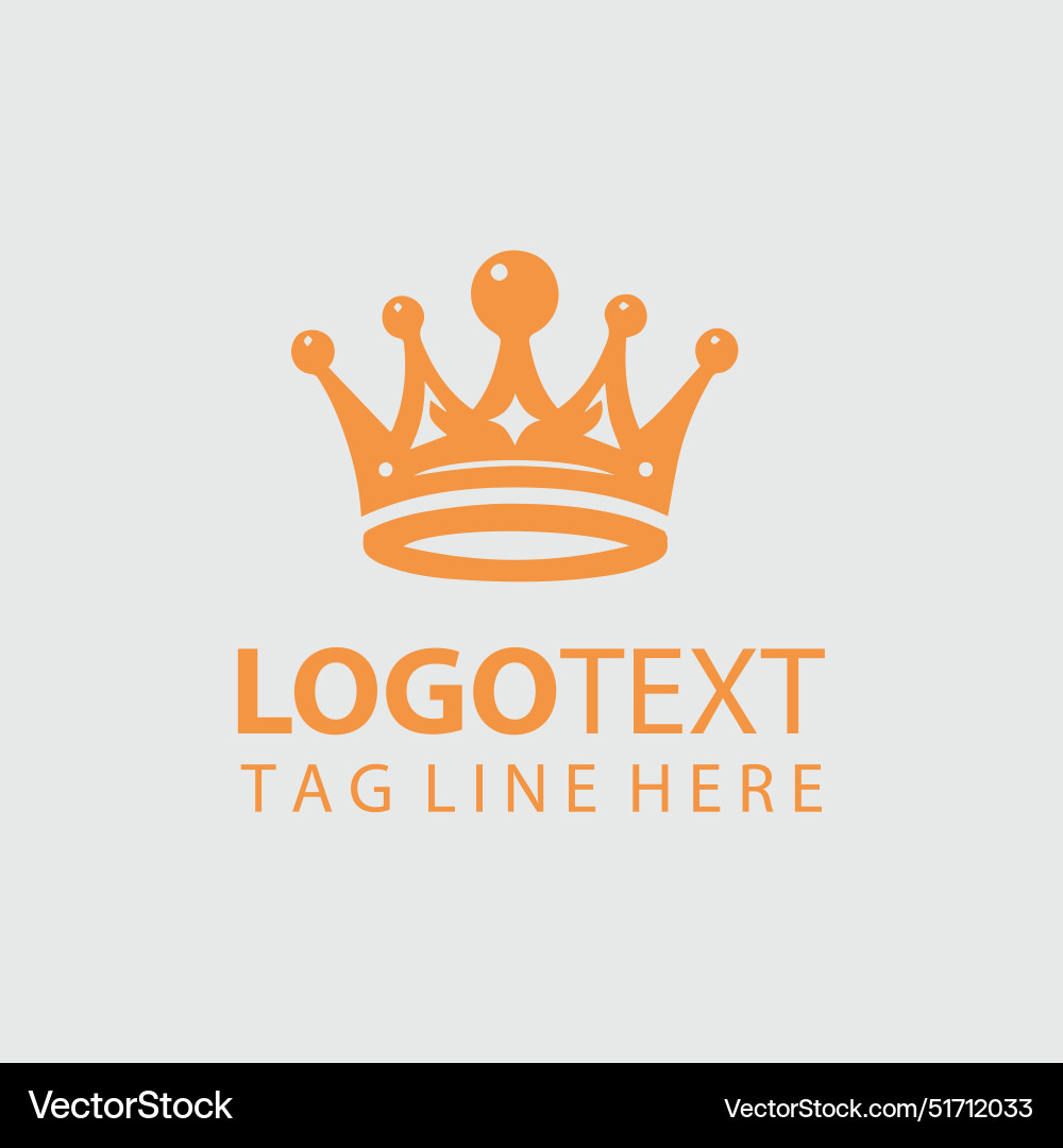 Royal crown logo Royalty Free Vector Image - VectorStock