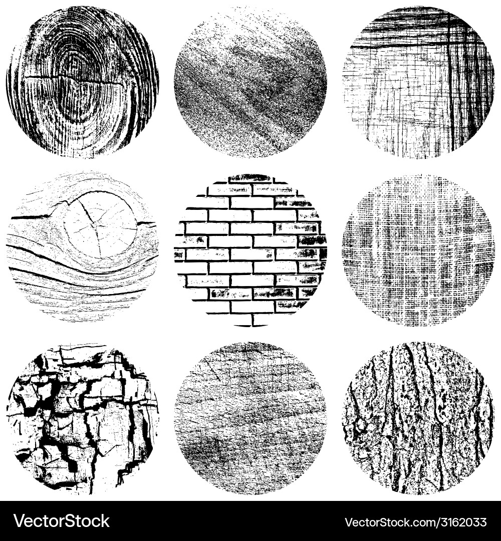 Set circle texture Royalty Free Vector Image - VectorStock