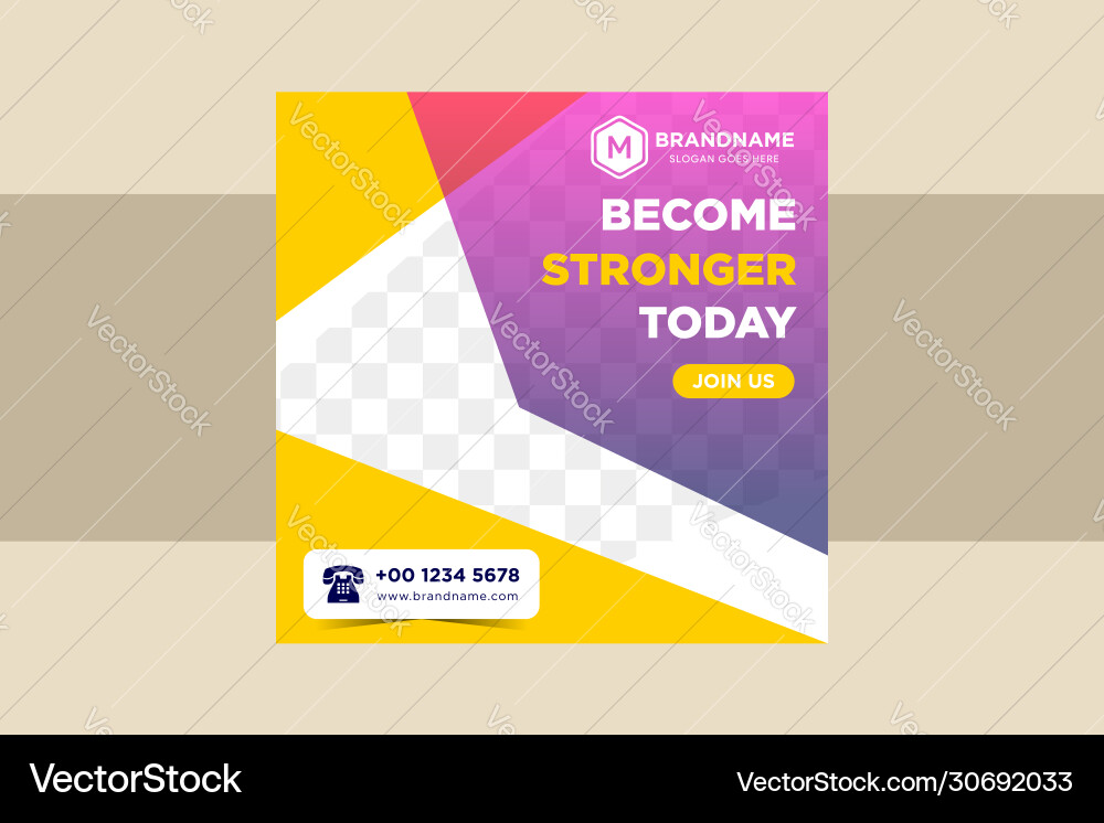 Square modern banners templates for social Vector Image