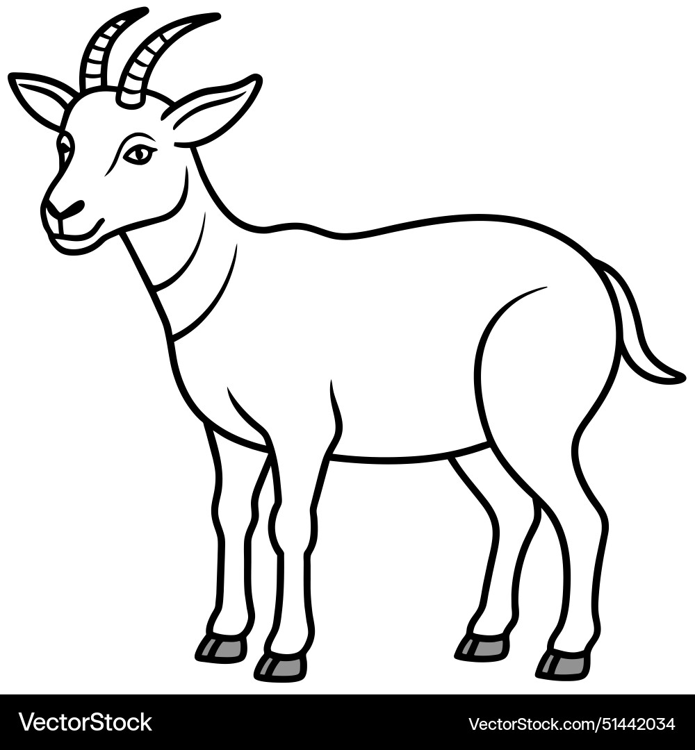 Anoa goat goes icon Royalty Free Vector Image - VectorStock
