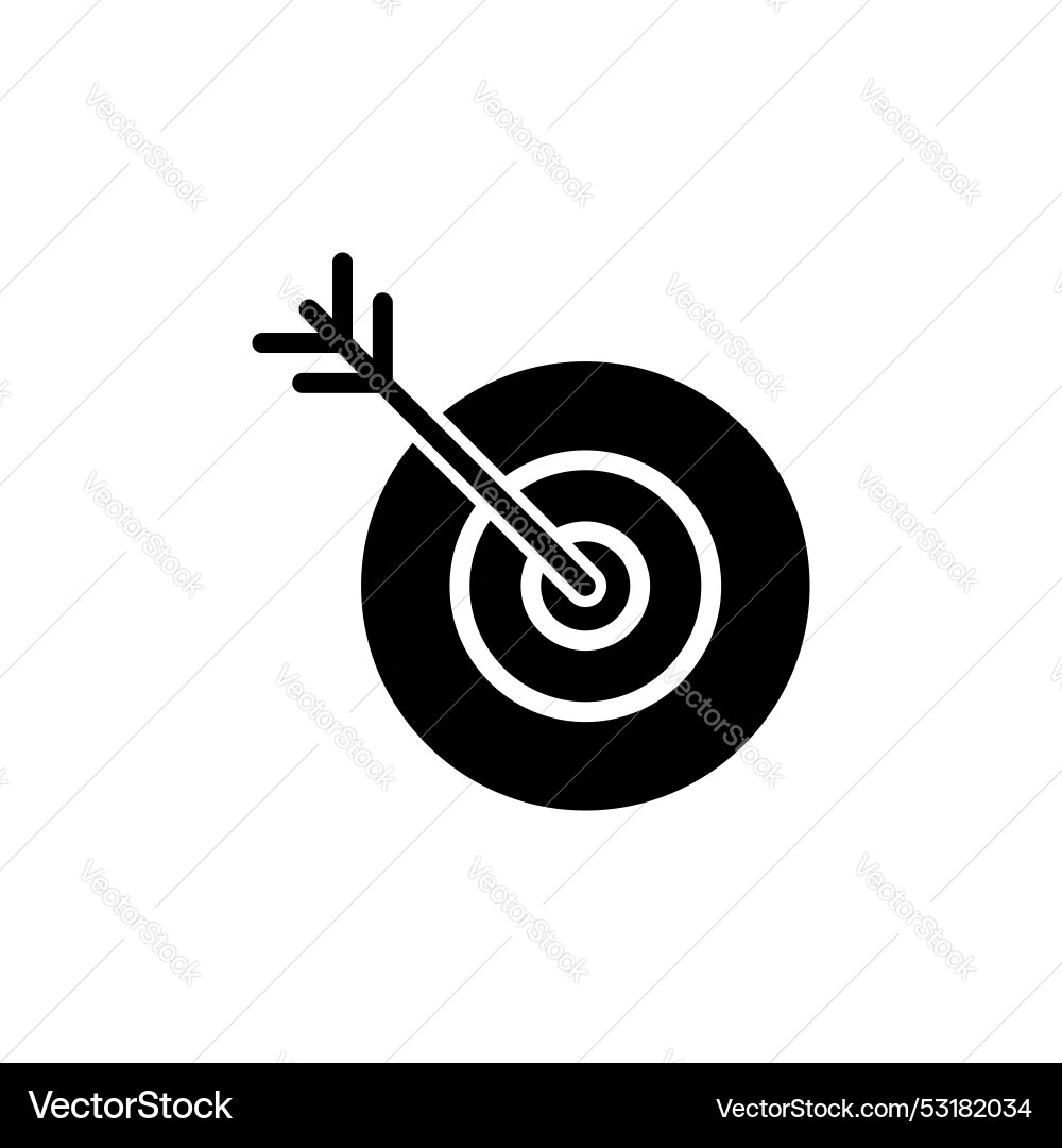 Bullseye icon set purpose aim goal or target Vector Image