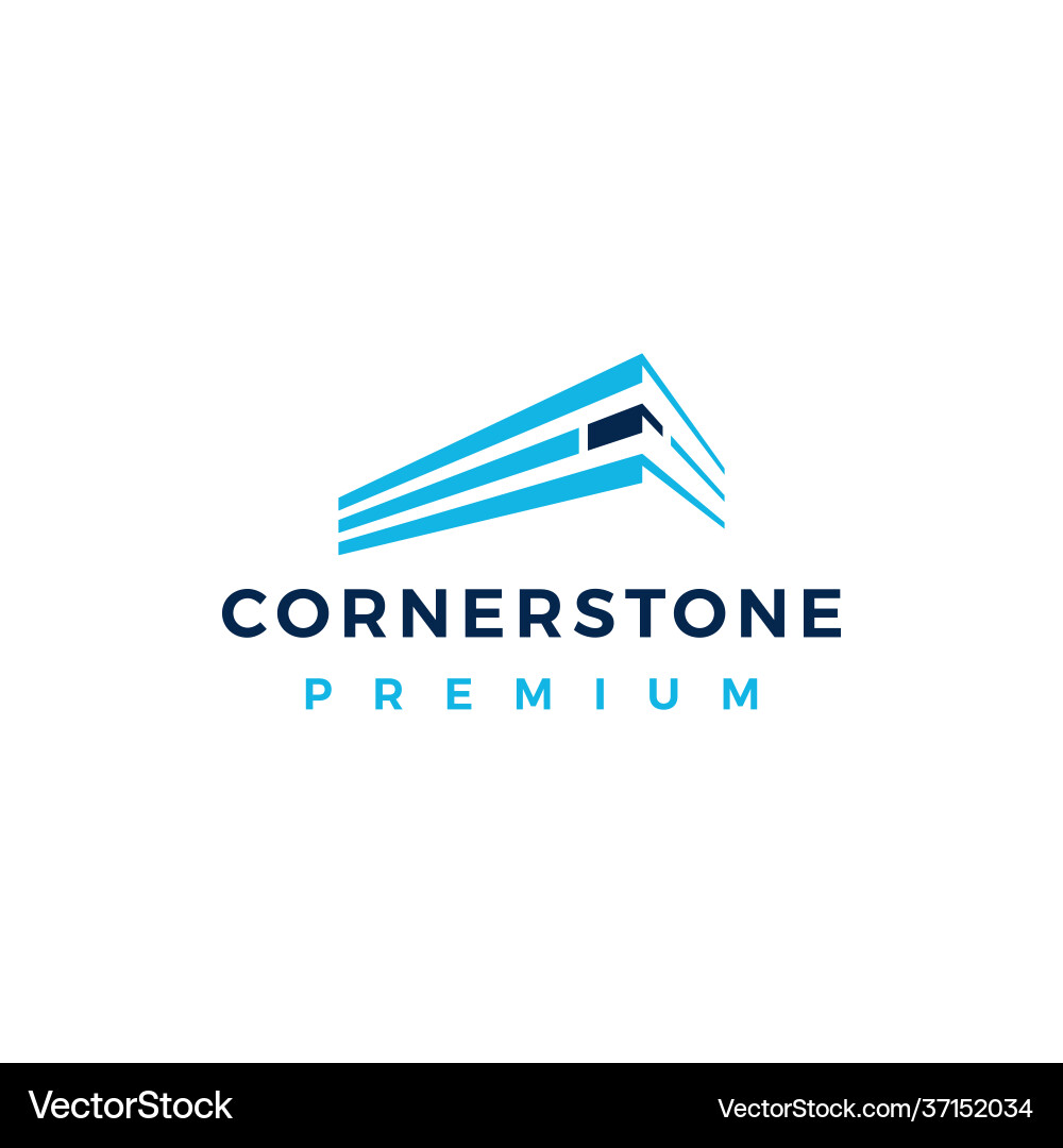 Cornerstone logo icon Royalty Free Vector Image