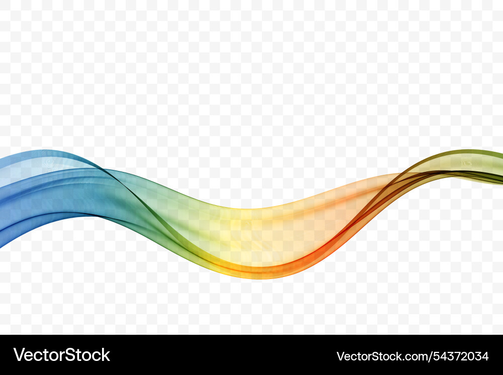 Curved lines in rainbow colors abstract wavy wave Vector Image