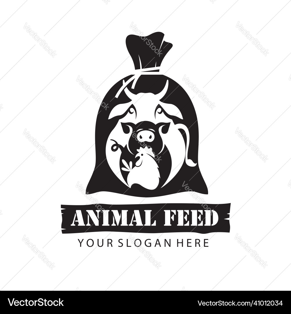 Farm Animals in a Feed Sack Royalty Free Vector Image