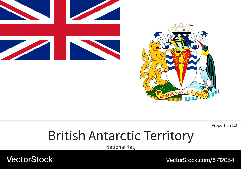 Nationale Flagge british antarktis Gebiet Vektorbild
