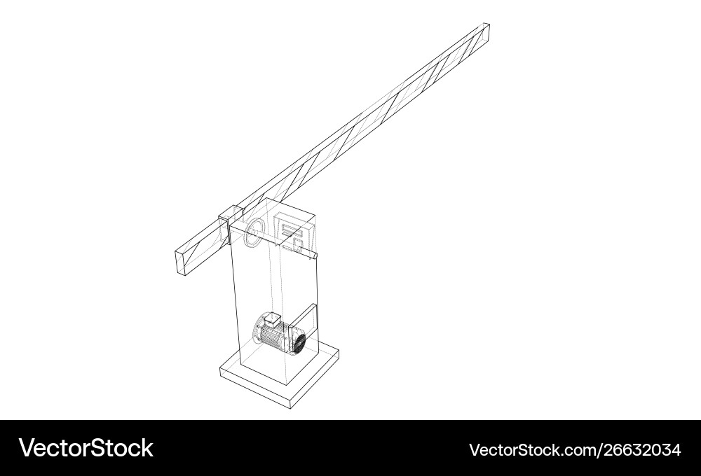 Outline barrier gate Royalty Free Vector Image