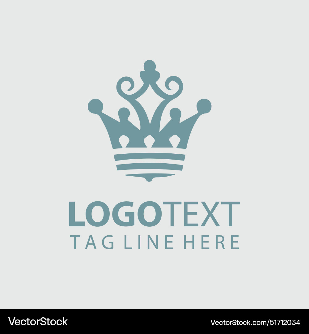 Royal crown logo Royalty Free Vector Image - VectorStock
