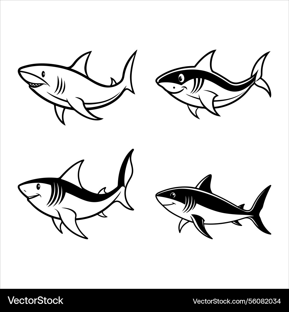 Shark Royalty Free Vector Image - VectorStock