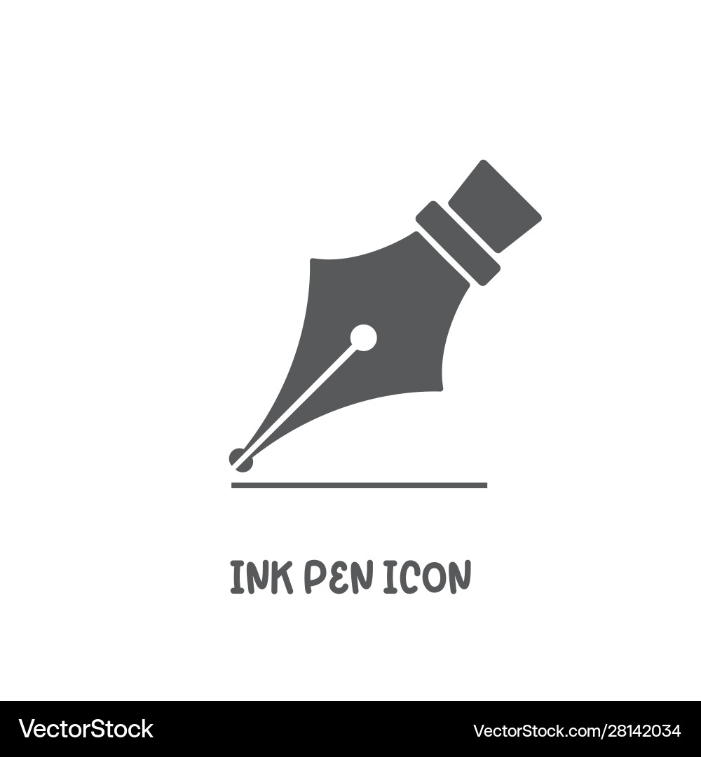 Simple Ink Pen Icon Royalty Free Vector Image - VectorStock