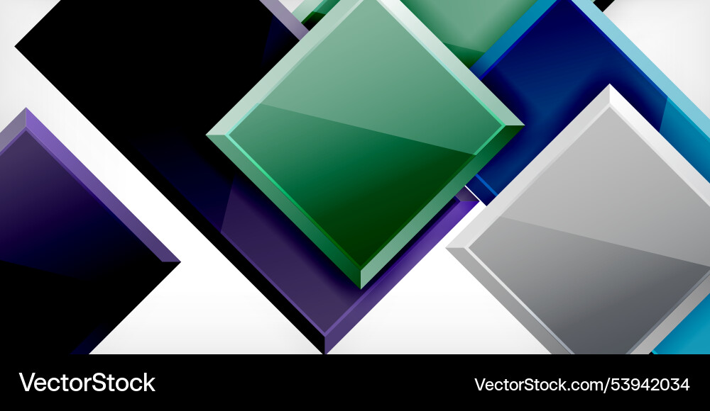 Square shape color abstract geometry Royalty Free Vector