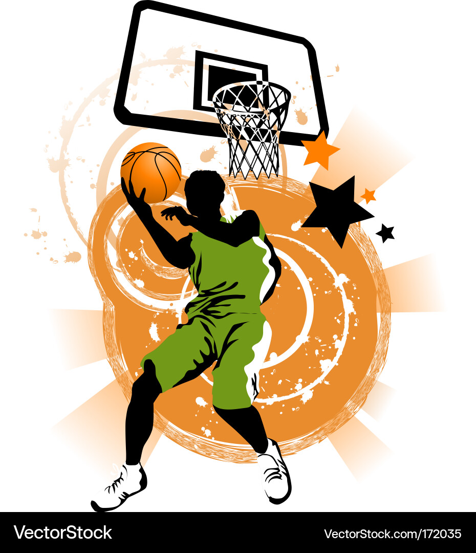 Basketball collage Royalty Free Vector Image - VectorStock
