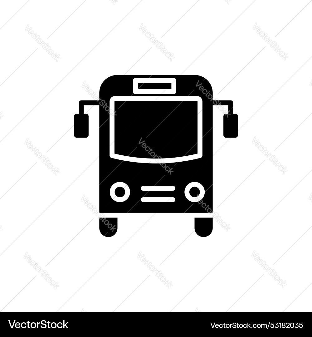 Bus icon set city public front view symbol Vector Image