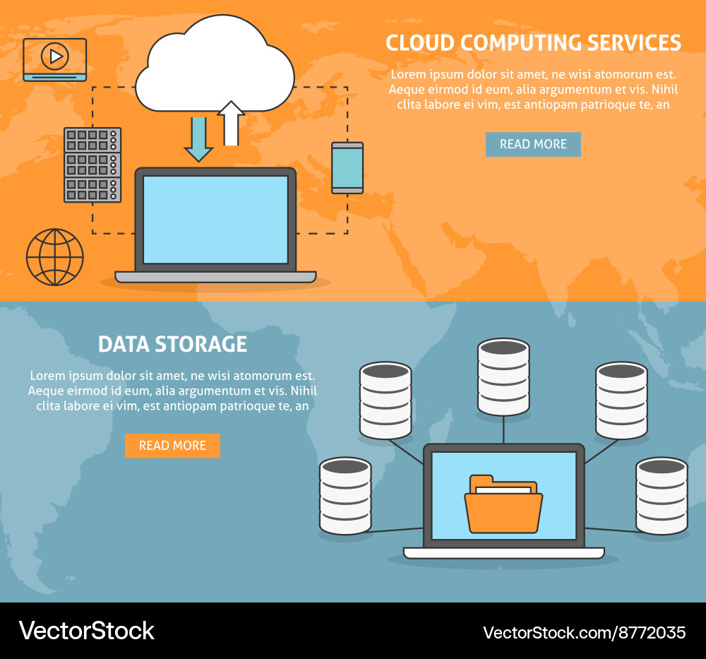 Cloud computing services Royalty Free Vector Image