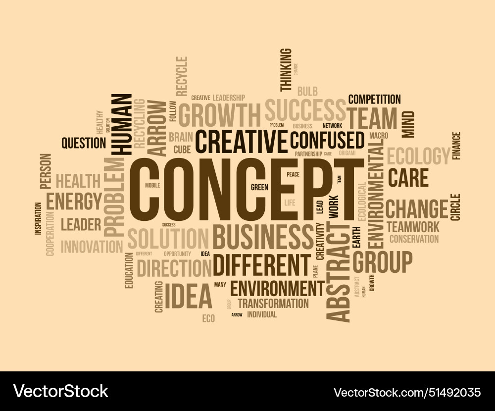 Concept word cloud template business Royalty Free Vector