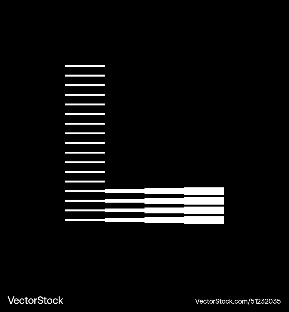 L letter lines logo icon Royalty Free Vector Image