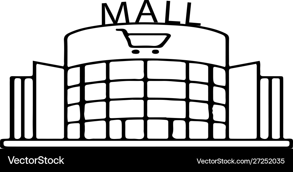 Mall Clip Art Black And White Mall Free Vector Icons Designed By