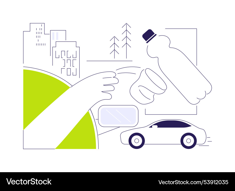 Plastic pollution abstract concept Royalty Free Vector Image