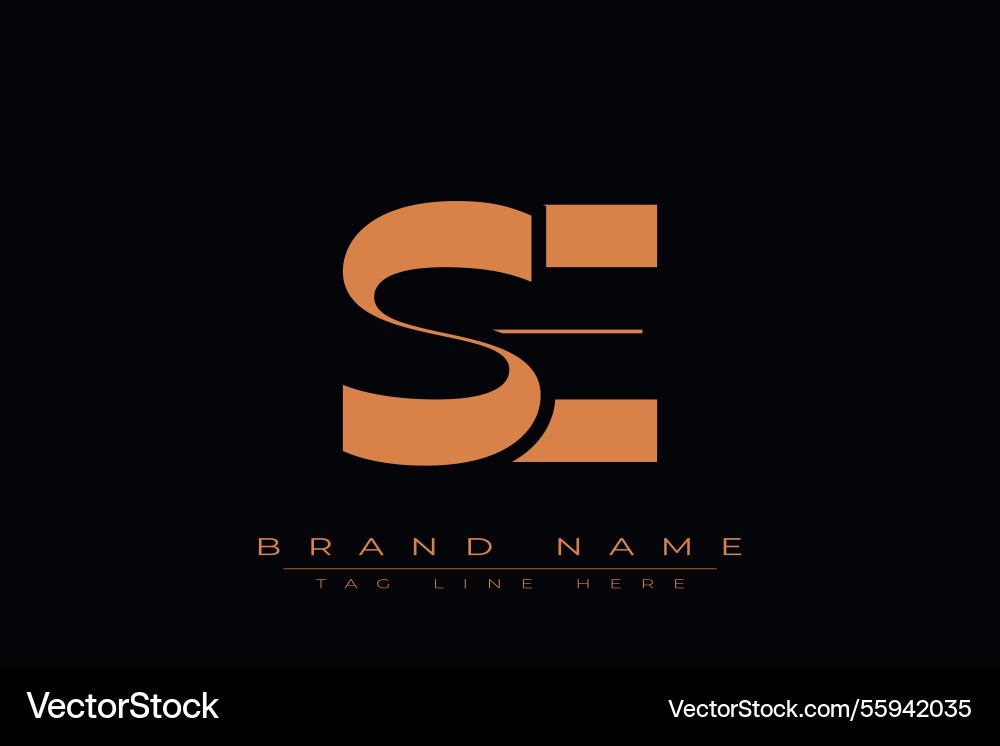 Se initial letter logo design Royalty Free Vector Image