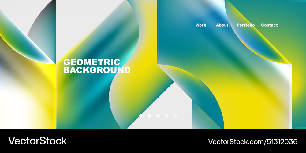 Abstract geometric shapes web design page Vector Image
