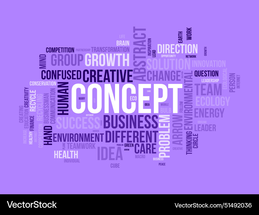 Concept word cloud template business Royalty Free Vector