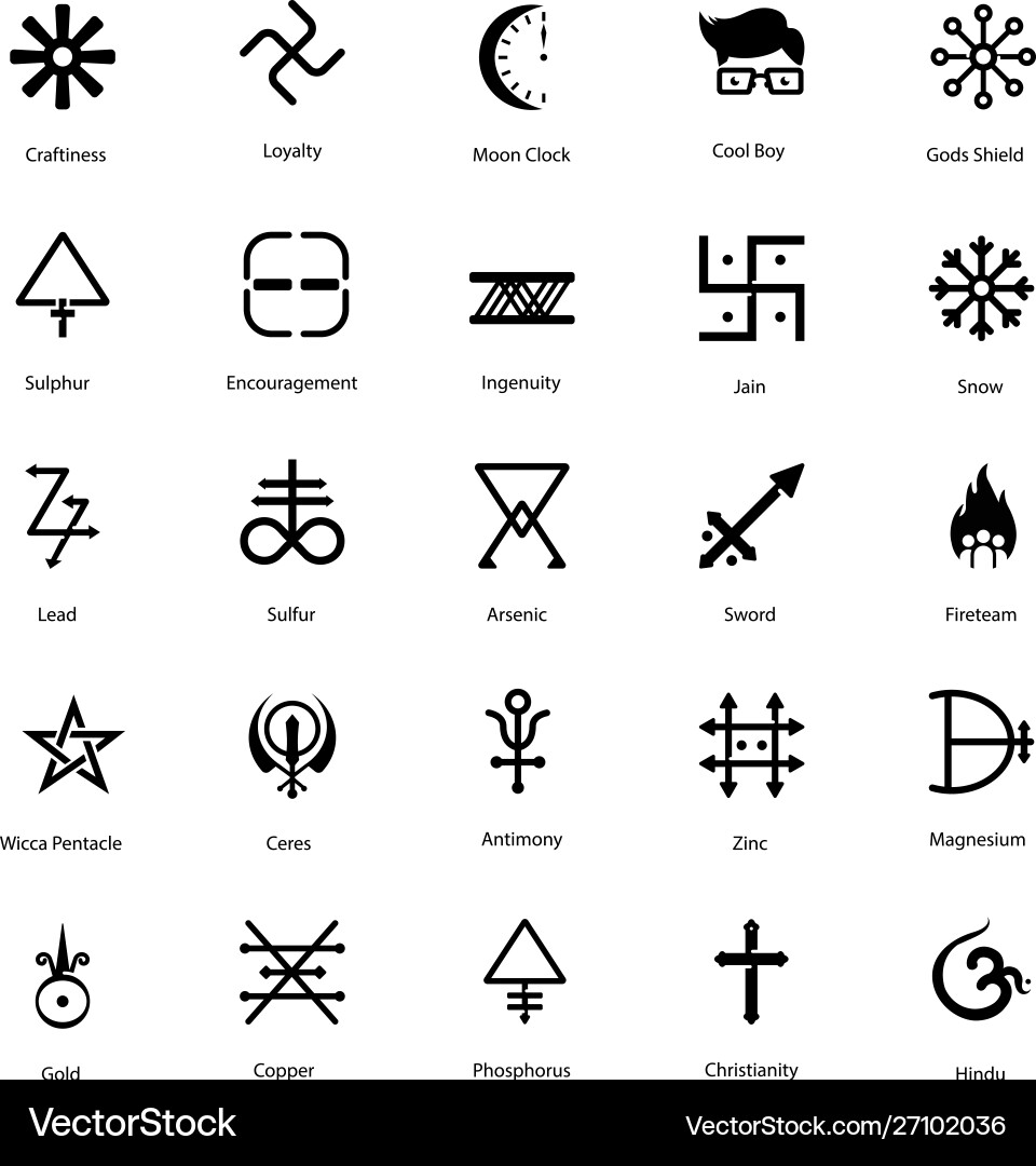 Decorative symbols solid pack Royalty Free Vector Image