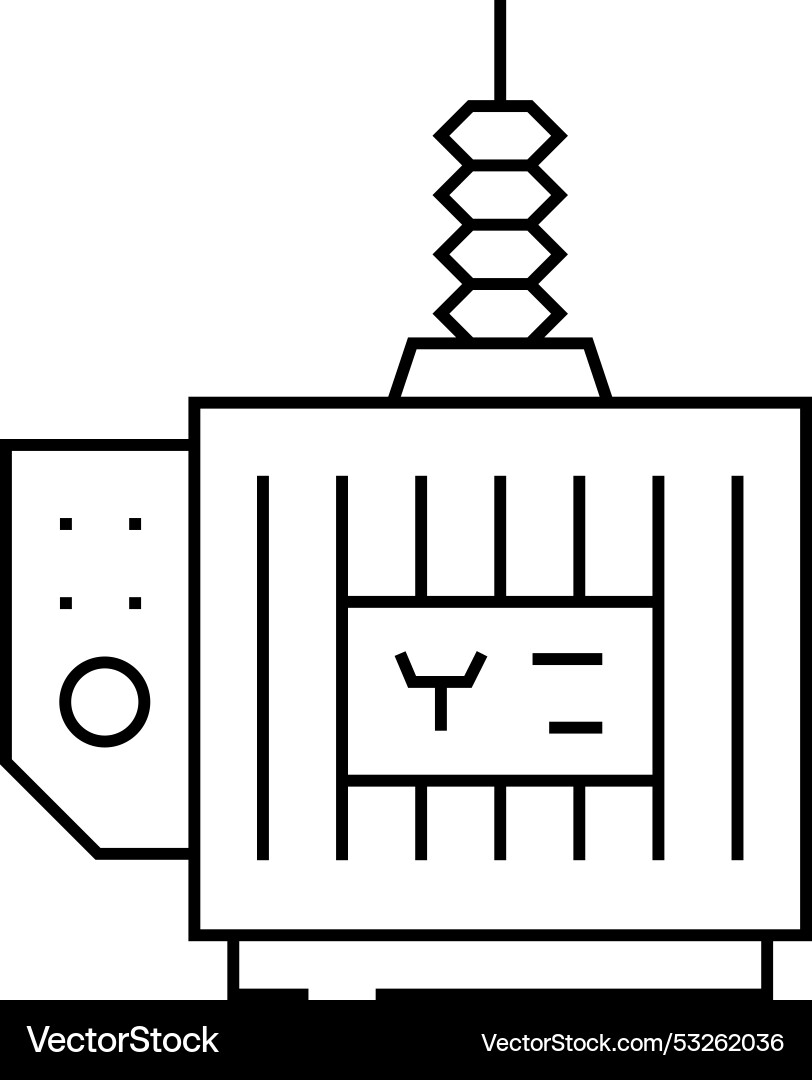 Electrical substation engineer line Royalty Free Vector