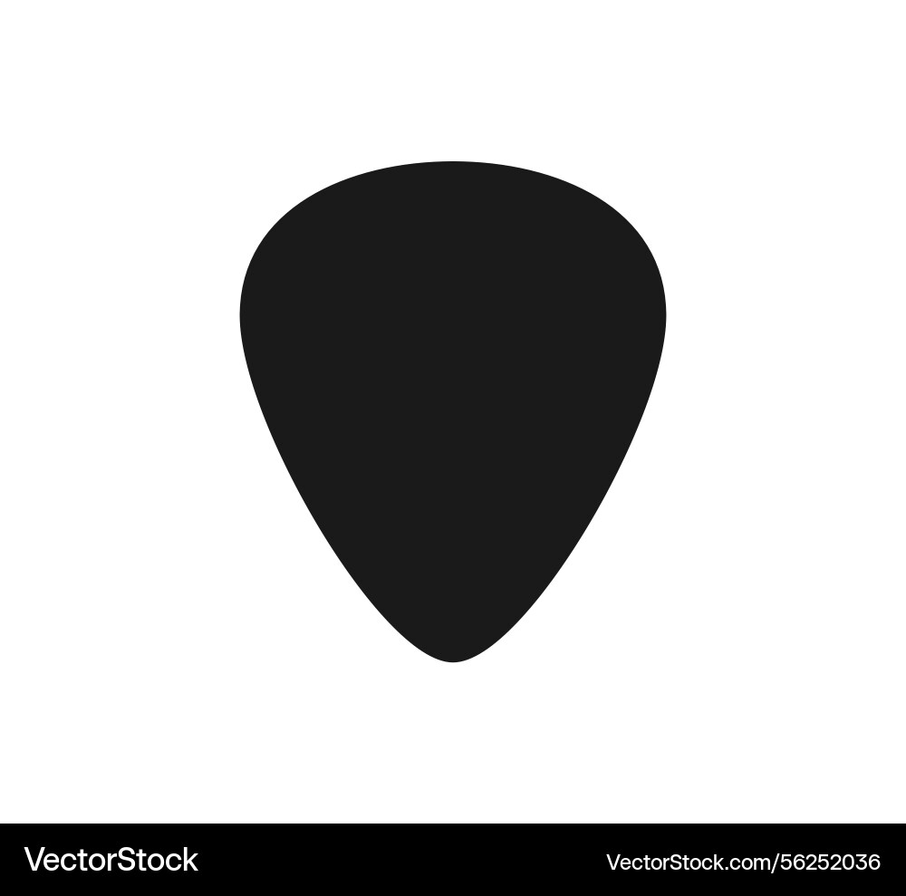 Guitar pick shape icon plectrum sign tringle Vector Image