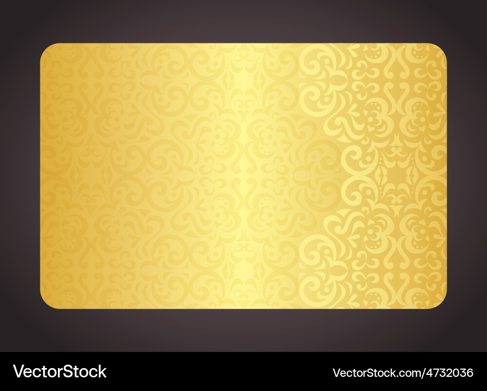 Luxury golden card with vintage pattern Royalty Free Vector