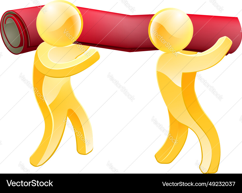 Carpet men Royalty Free Vector Image - VectorStock