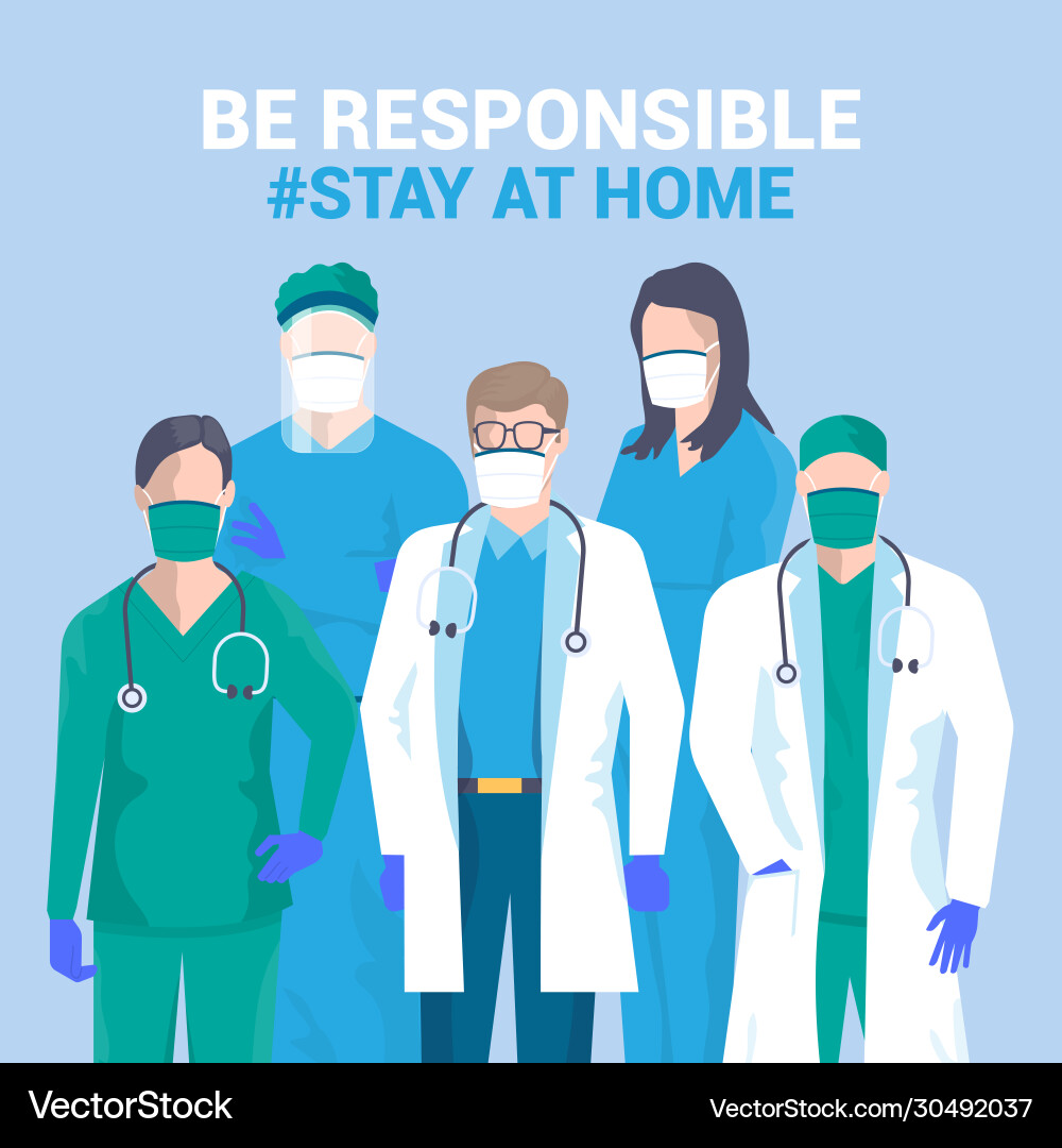 Coronavirus Prevention - Stay Safe Royalty Free Vector Image