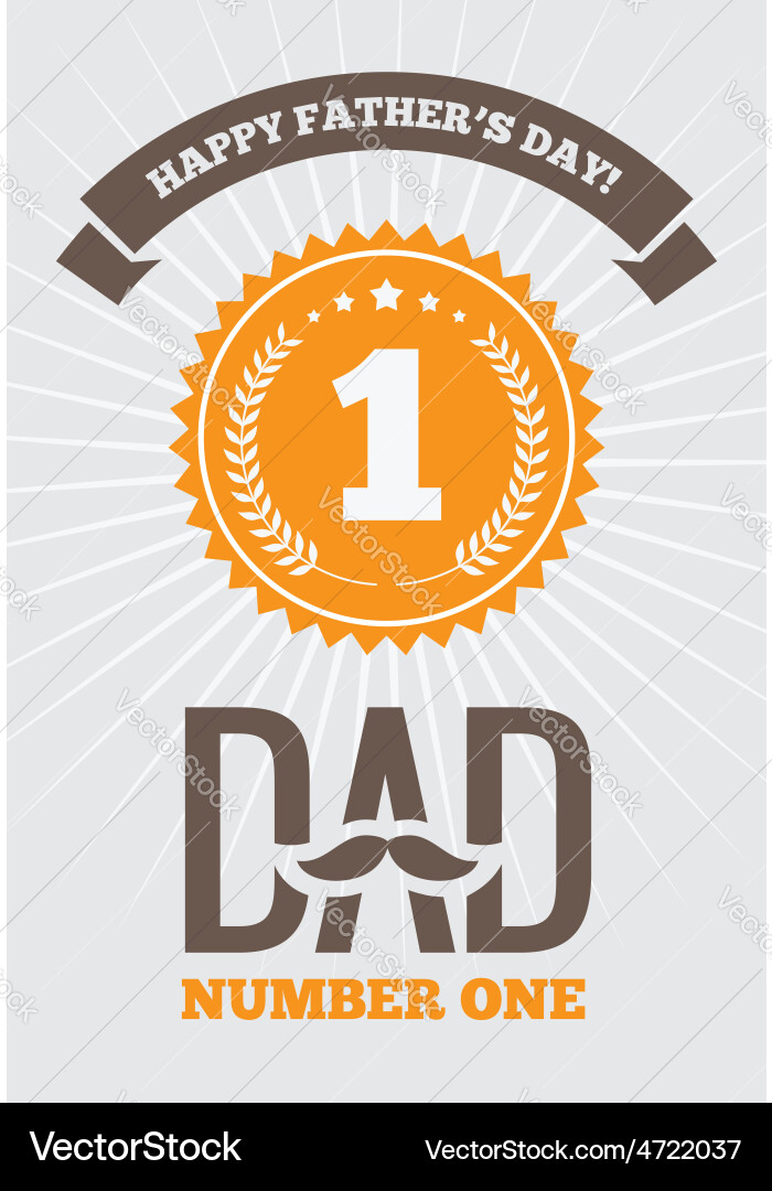 Dad number one 1 Royalty Free Vector Image - VectorStock
