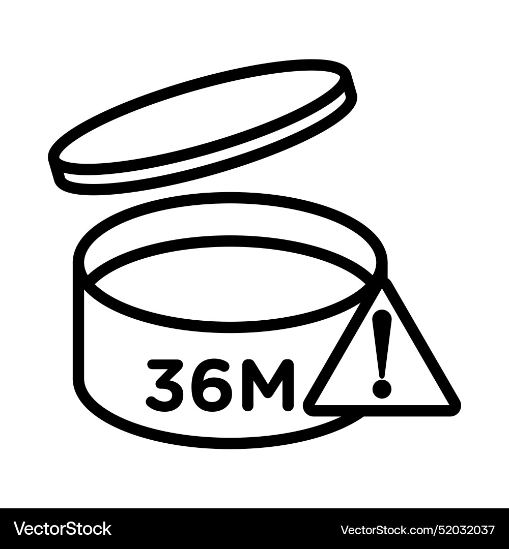 Expiration date icon linear logo mark in black Vector Image