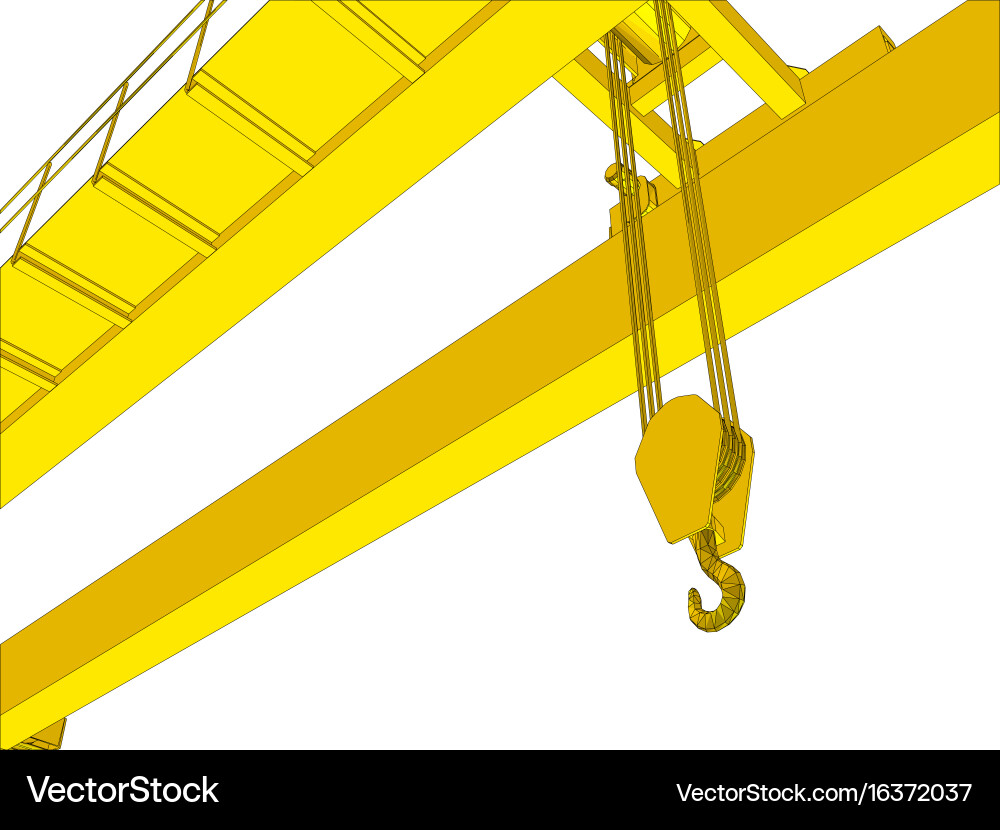 Factory overhead crane Royalty Free Vector Image