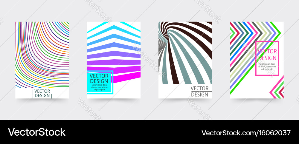 Geometric covers template set Royalty Free Vector Image