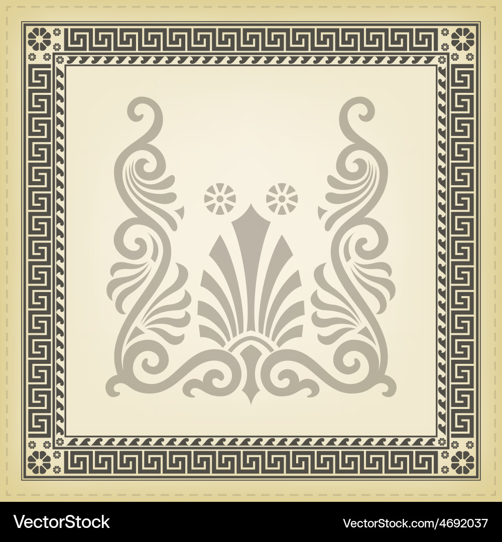 Greek traditional meander border Royalty Free Vector Image