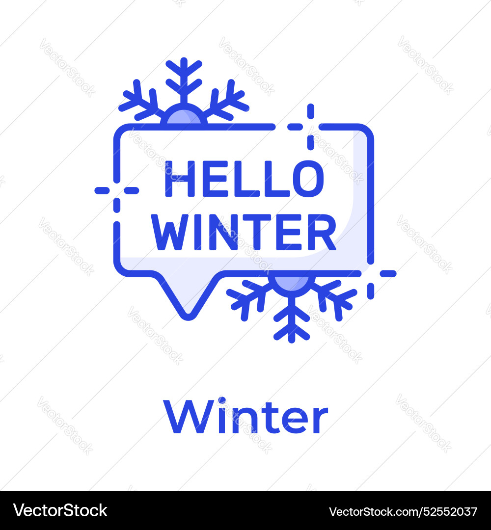 Hello winter Royalty Free Vector Image - VectorStock