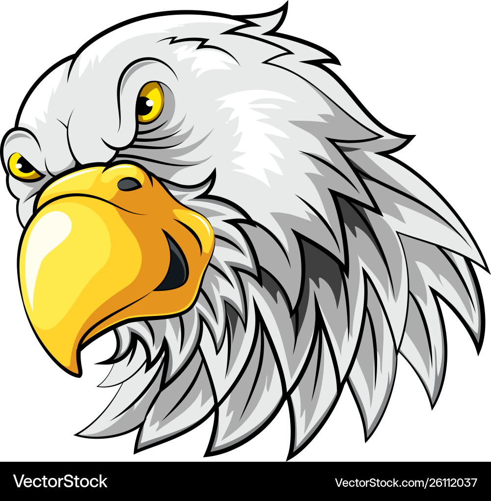 Mascot head an falcon Royalty Free Vector Image