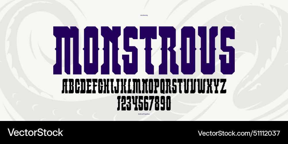 Medieval vintage strong gothic font for emblems Vector Image