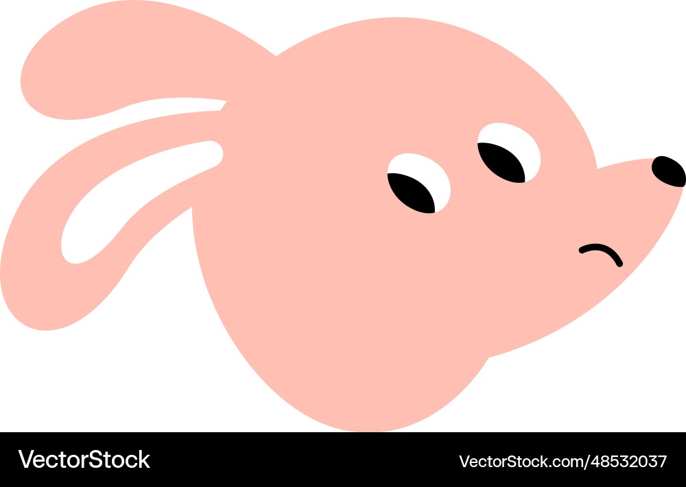 Rabbit animal head Royalty Free Vector Image - VectorStock