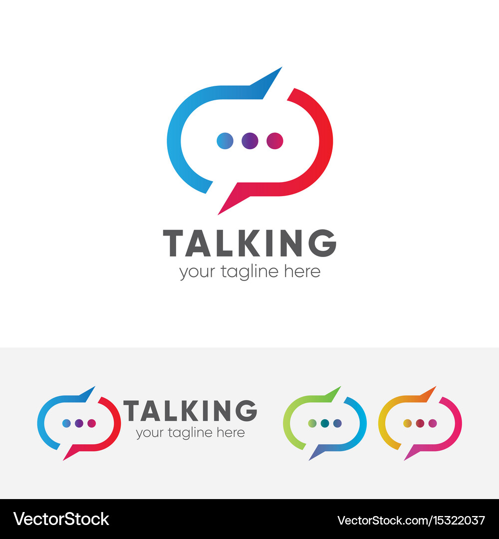 Talking logo Royalty Free Vector Image - VectorStock