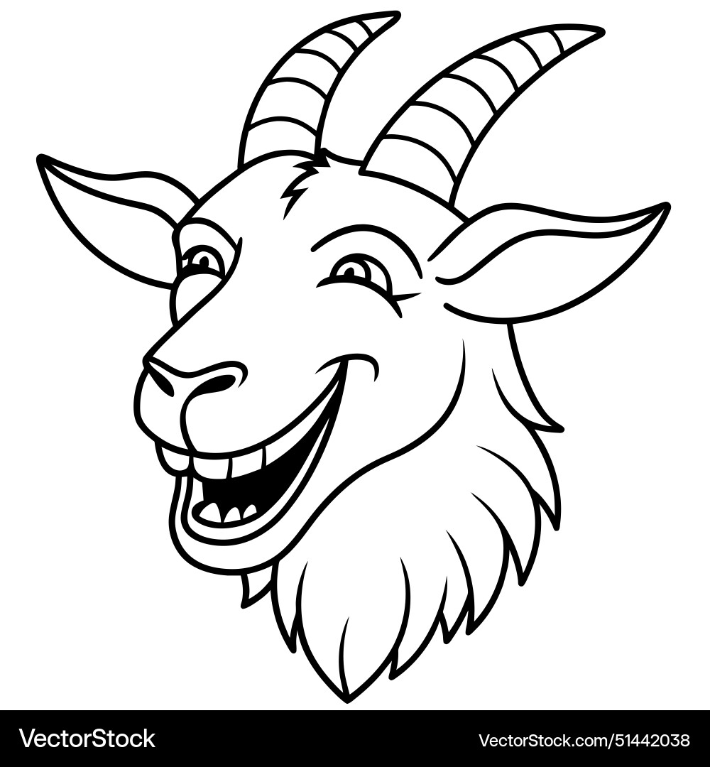 Anoa goat laughs icon Royalty Free Vector Image