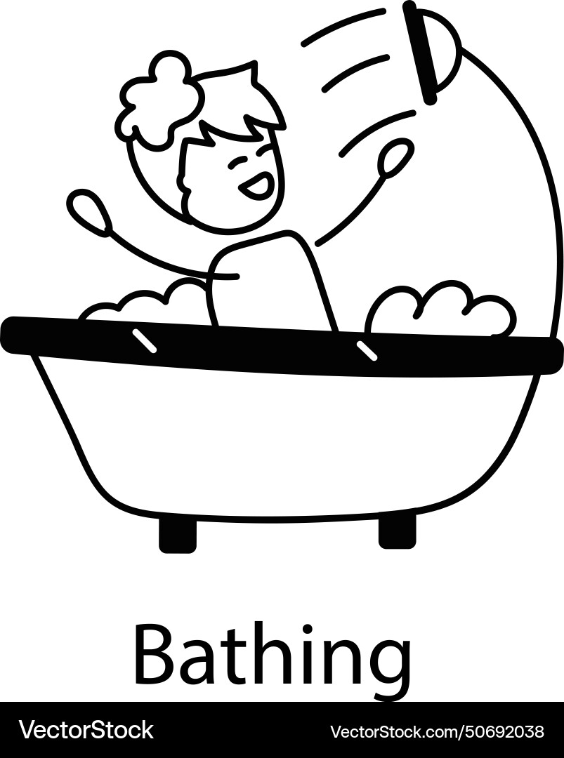 Bathing Royalty Free Vector Image - VectorStock