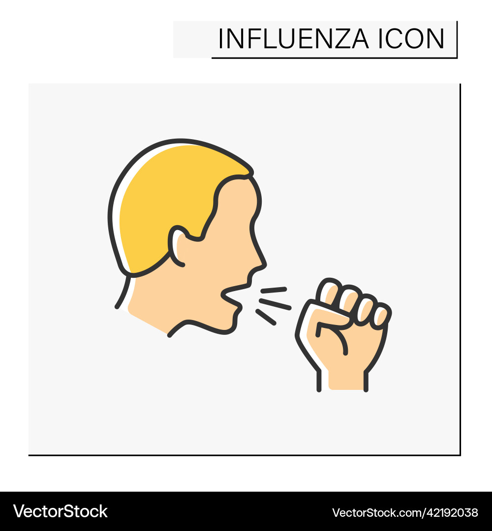 Cough color icon Royalty Free Vector Image - VectorStock