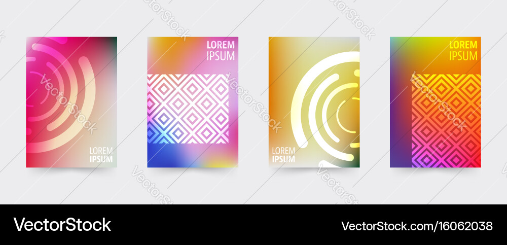 Geometric covers template set – Royalty-Free Vector | VectorStock