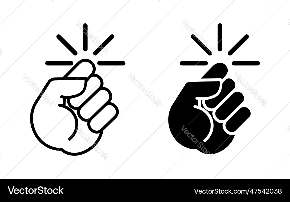 Hand knocking on door Royalty Free Vector Image